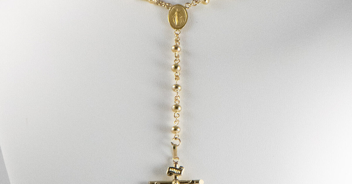 18K Gold Rosary Necklace Miraculous… | Arlex Jewelry, Watches & Clocks